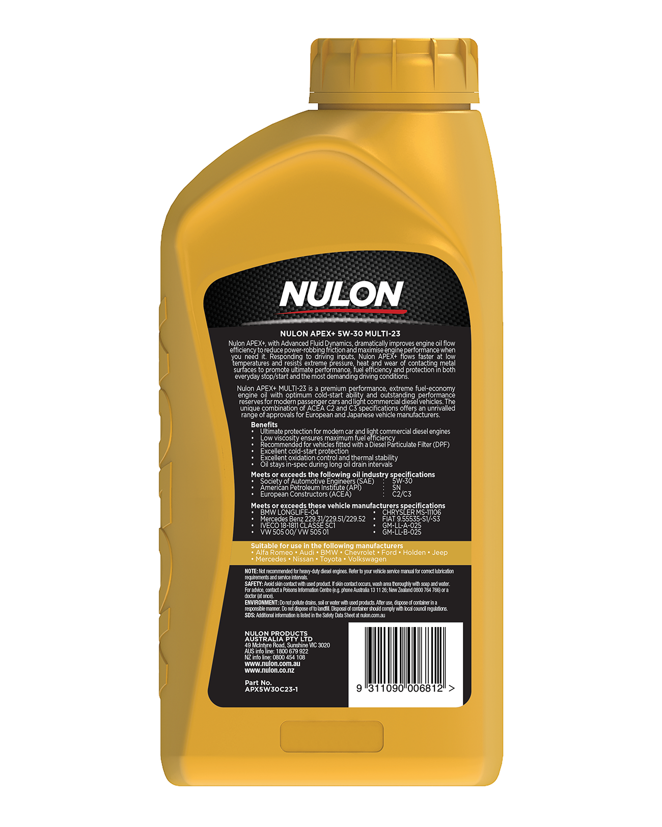 APEX+ 5W-30 MULTI-23 (APX5W30C23)