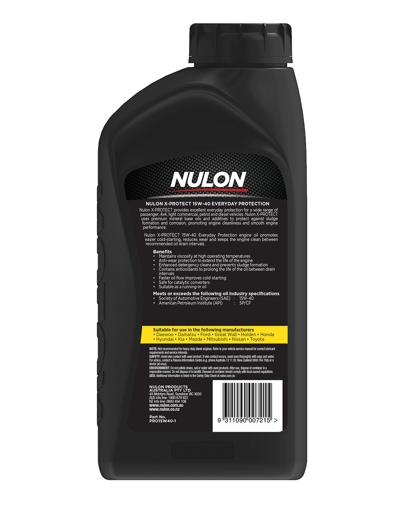 X-PROTECT 15W-40 EVERYDAY PROTECTION (PRO15W40)