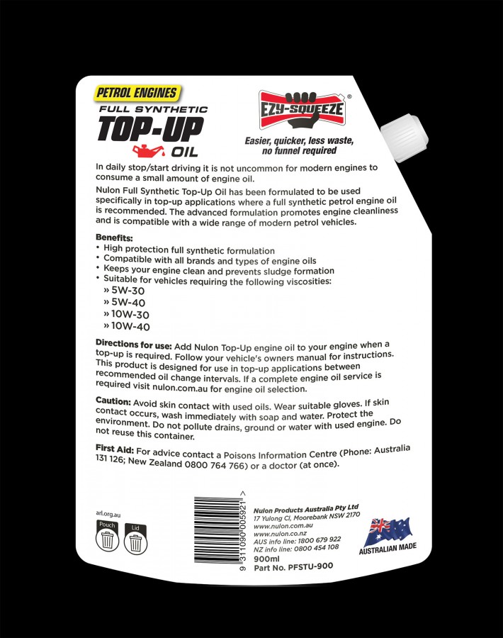 Petrol Engine Full Synthetic Top-Up Oil